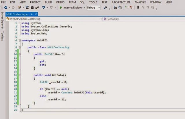 Null Coalescing Operator In C